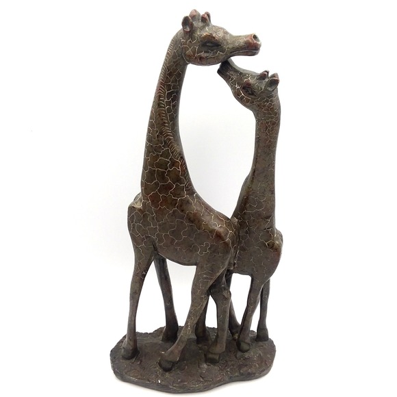Other | Giraffe Statue Sculpture Figurine Resin Kissing Pair Decor ...